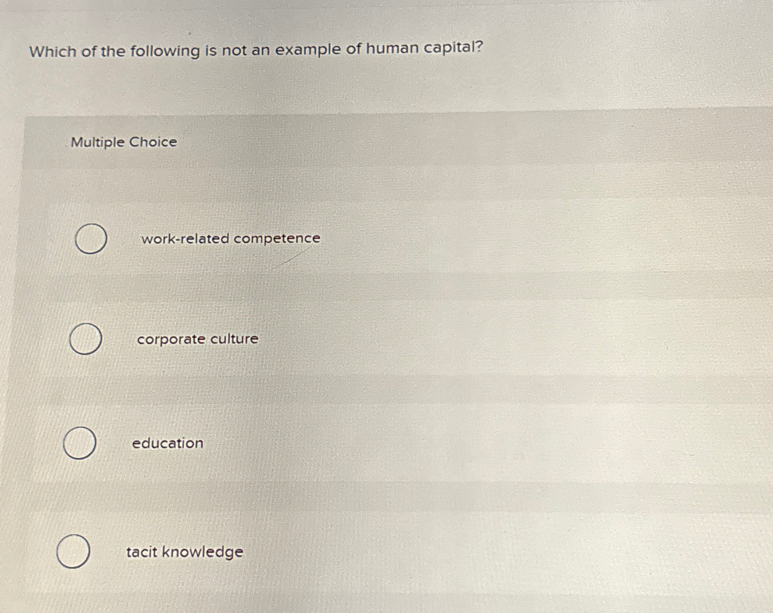 Solved Which of the following is not an example of human | Chegg.com