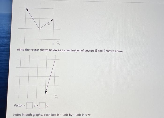 Solved V a Write the vector shown below as a combination of | Chegg.com