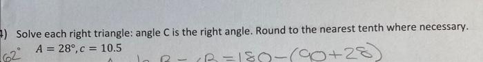 Solved solve each right triangle: angle C is the right | Chegg.com