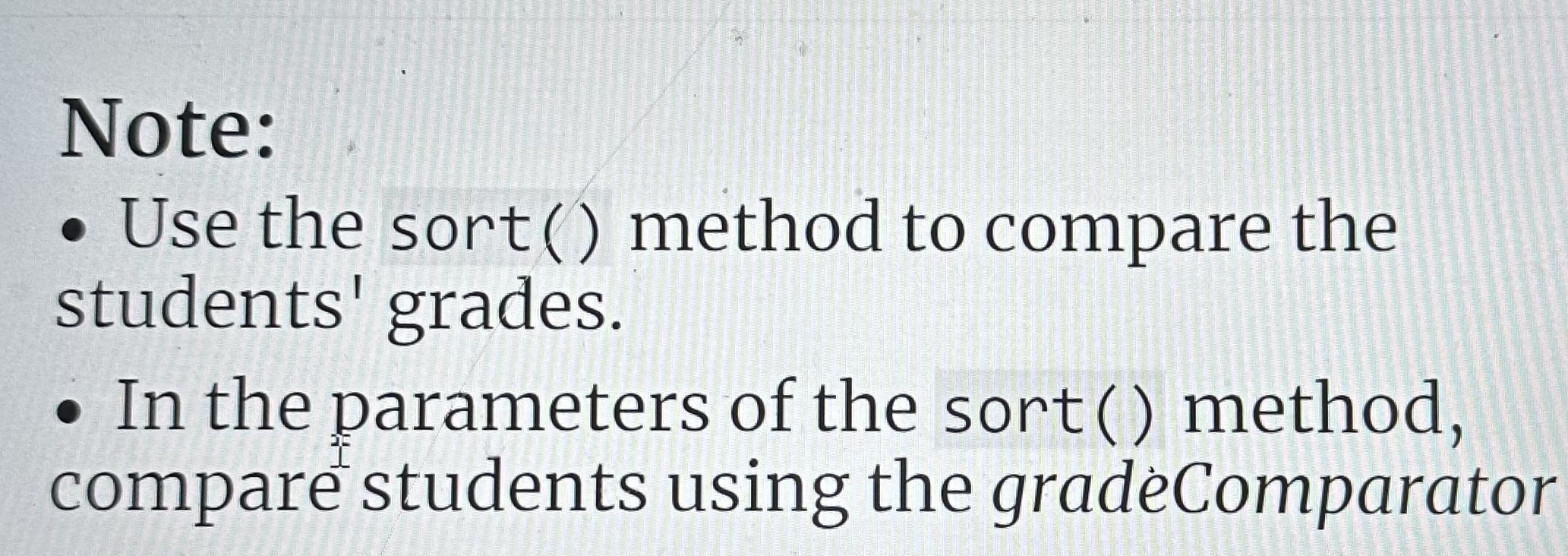 Sort by GradeGiven a List of Student objects named | Chegg.com