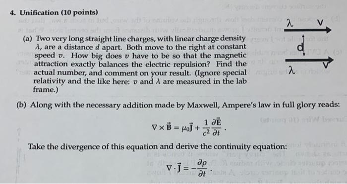 Solved 4. Unification (10 points) a v (a) Two very long | Chegg.com