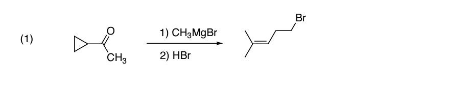 Solved Br (1) 1) CH3 MgBr CH3 2) HBO | Chegg.com