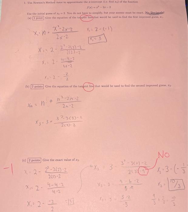 Solved f(x)=x2−2x−2 Use the initial guess of x0=2. You do | Chegg.com