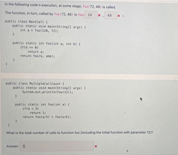 Solved In the following code's execution, at some stage, foo | Chegg.com