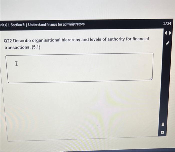 Solved Q22 Describe organisational hierarchy and levels of | Chegg.com