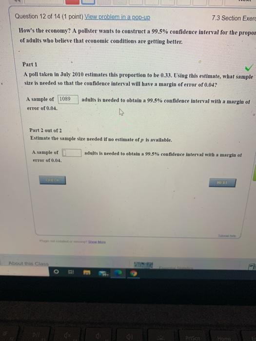 Solved Question 12 of 14 (1 point) View problem in a pop-up | Chegg.com