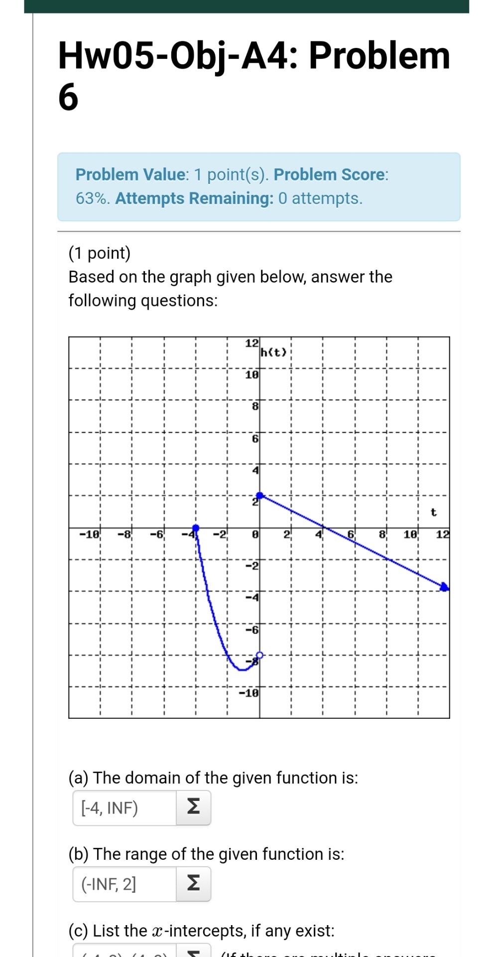 Solved Hw05-Obj-A4: Problem 6 Problem Value: 1 point(s). | Chegg.com