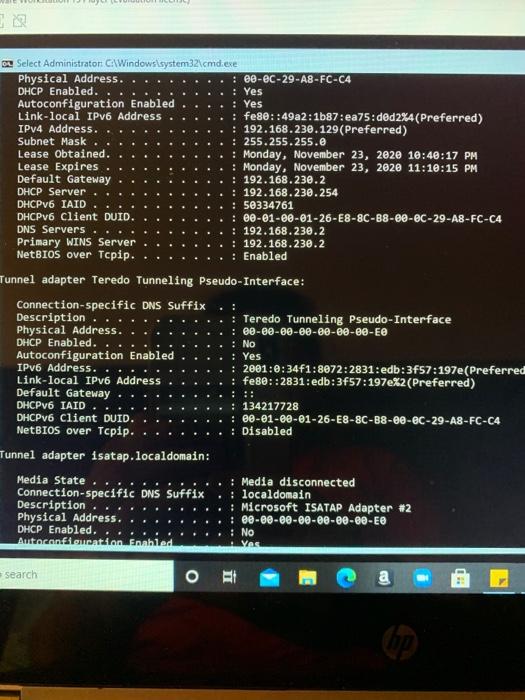 Solved : Select Administrator: C:\Windows\system32\cmd.exe | Chegg.com