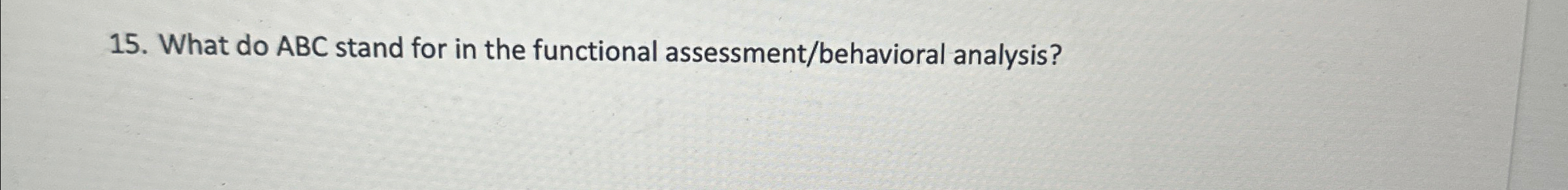 Solved What do ABC stand for in the functional | Chegg.com
