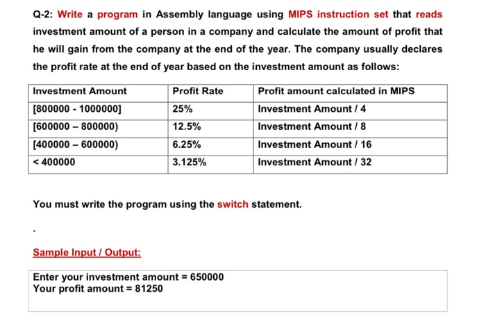 Solved Write a program in Assembly language using MIPS | Chegg.com