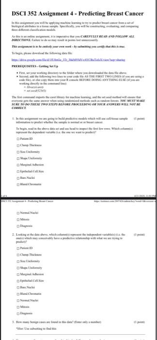 Solved In this assignment you will be applying machine | Chegg.com Solved In this assignment you will be applying machine | Chegg.com