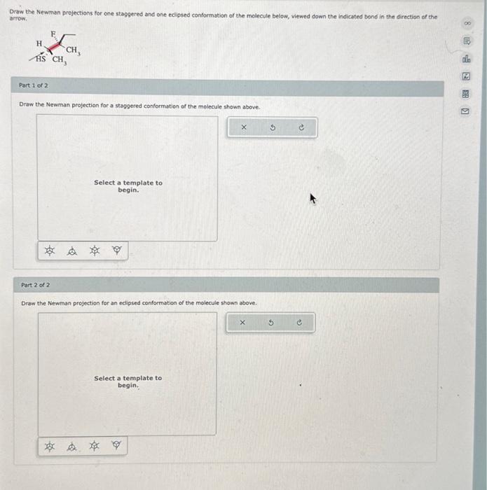 Solved Draw the Newman projections for one staggered and one | Chegg.com