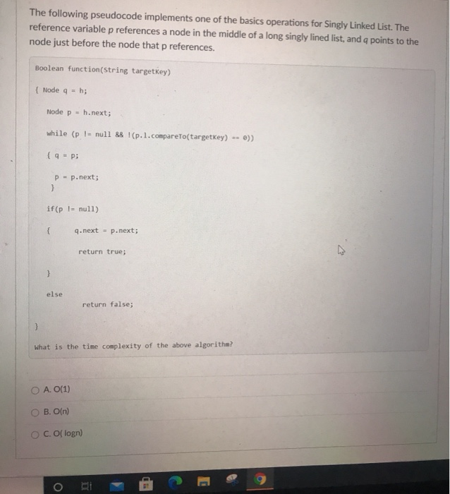Solved Question 28 25 Pts The Following Pseudocode 