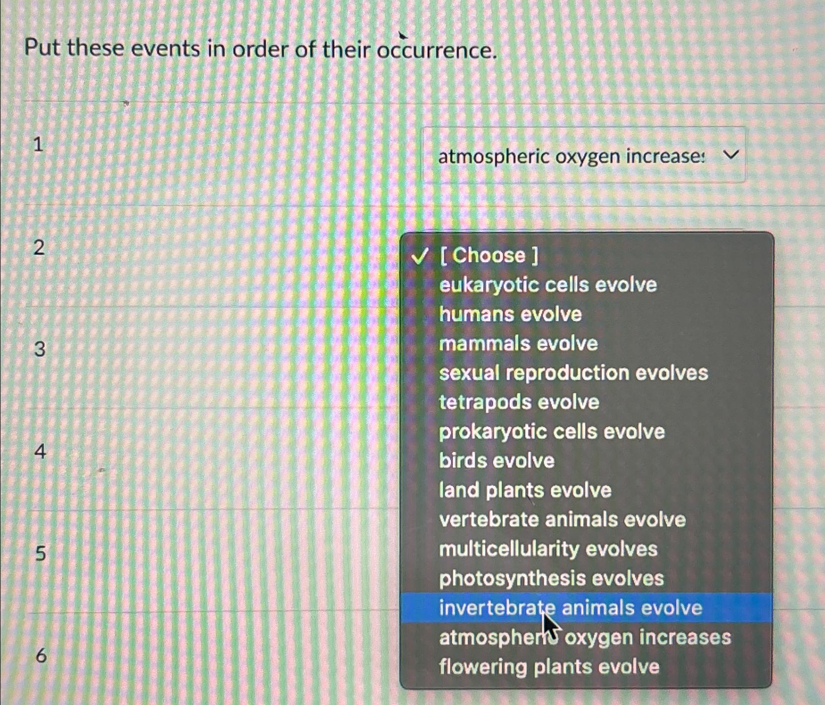 Solved Put these events in order of their | Chegg.com