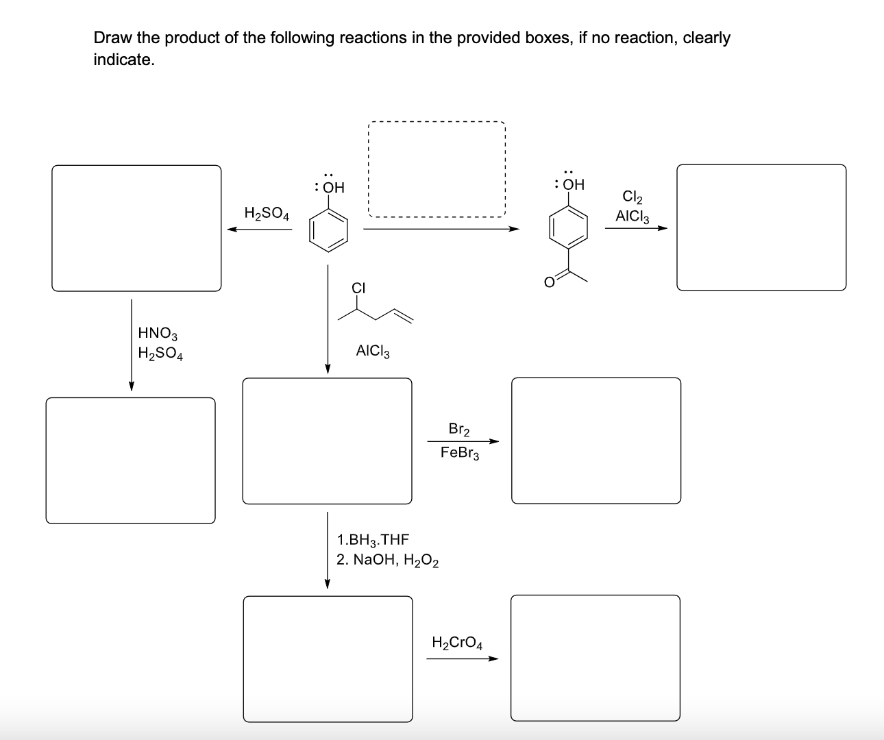 Solved Please draw the product of the following reactions in | Chegg.com
