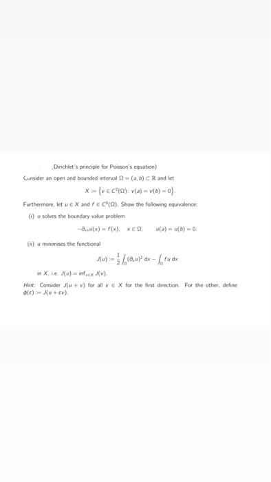 [Dirichlet's principle for Poisson's equation) | Chegg.com