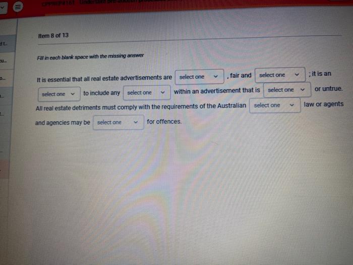 Solved Fili in each blank space with the missing answer It | Chegg.com
