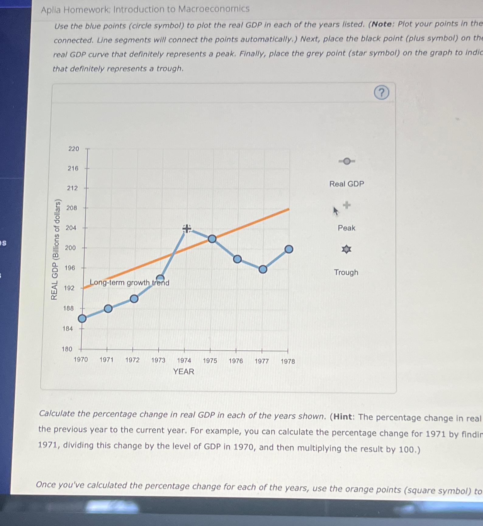 Solved Aplia Homework: Introduction to MacroeconomicsUse the | Chegg.com