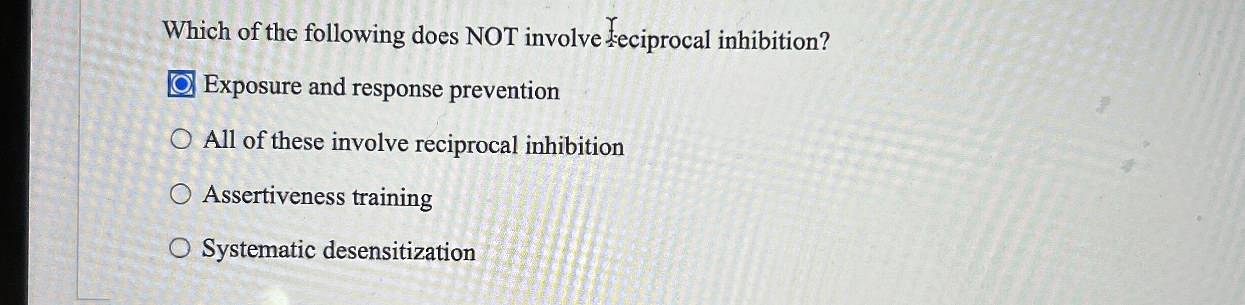 High Quality SOLUTION Which of the following does NOT involve eciprocal | Chegg.com