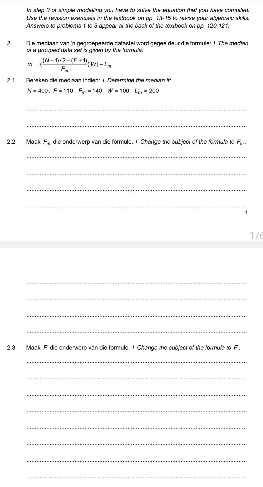 Solved In step 3 of simple modelling you have to solve the | Chegg.com