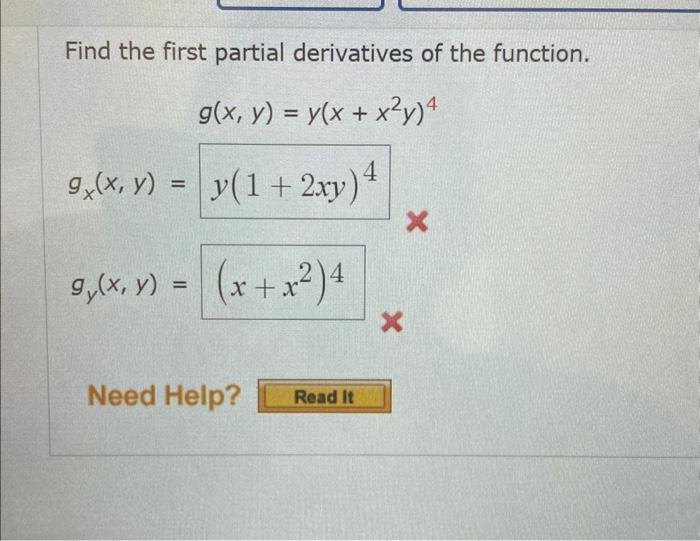 Solved Find the first partial derivatives of the function. | Chegg.com