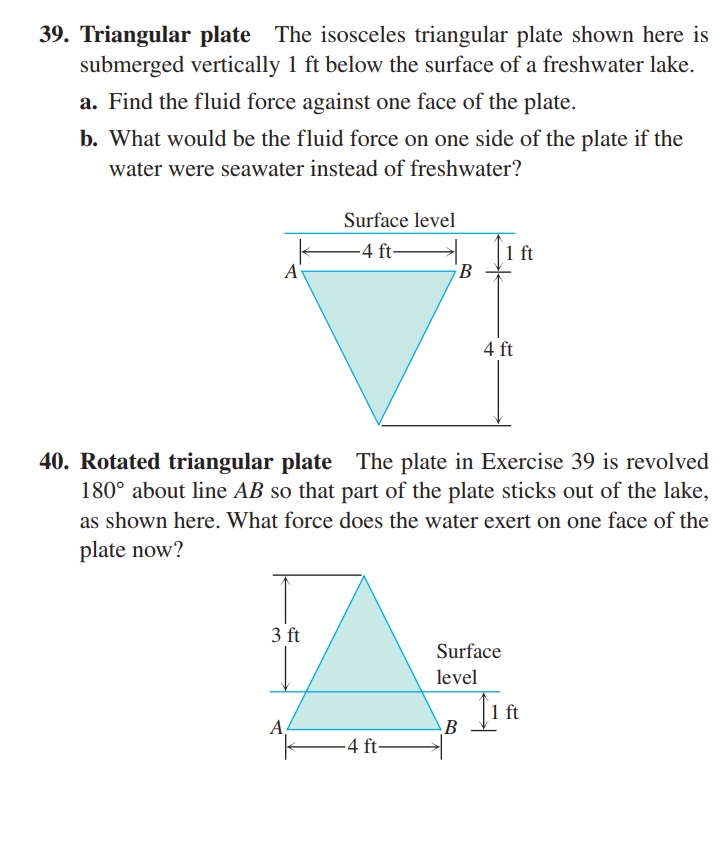 Solved Rotated triangular plate The plate in Exercise 39 ﻿is | Chegg.com
