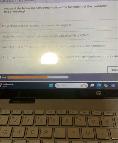 [Solved]: Which of the following best demonstrates the fulfi