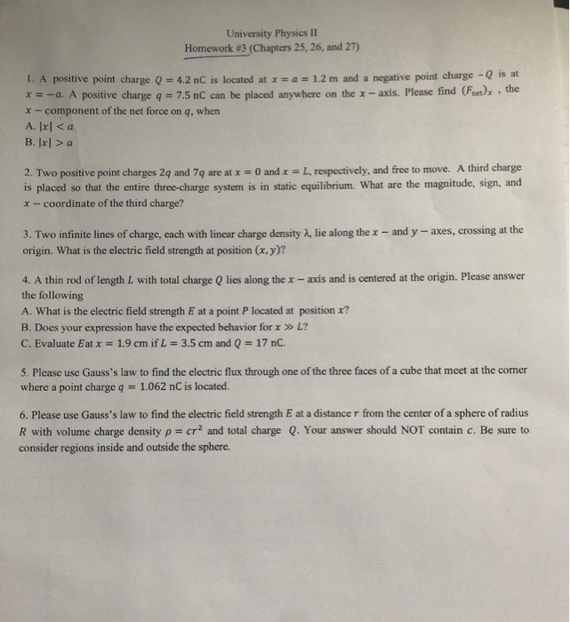 Solved University Physics II Homework #3 (Chapters 25, 26, | Chegg.com