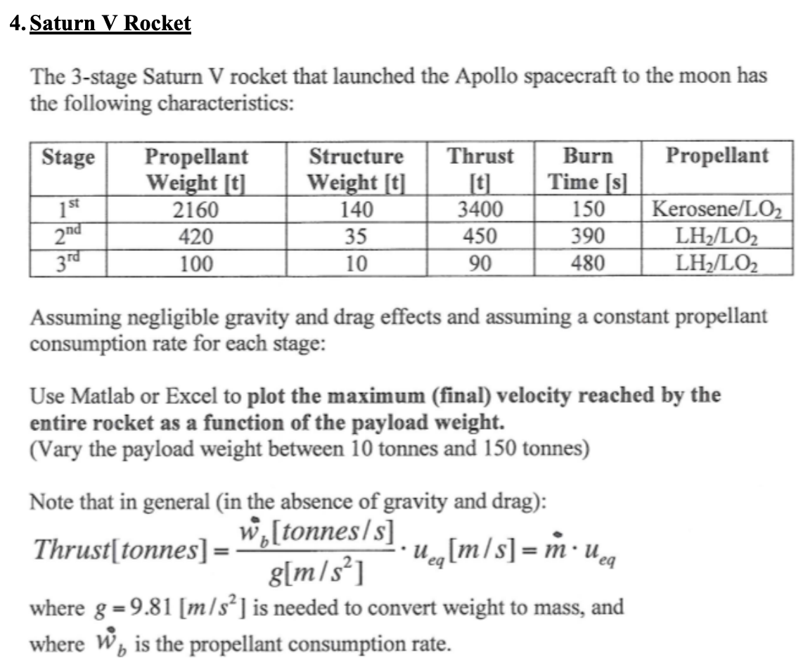 Saturn V RocketThe 3-stage Saturn V rocket that | Chegg.com