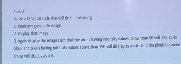 Solved Task 2 Write a MATLAB code that will do the following | Chegg.com