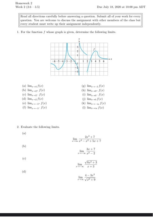 Solved Homework 2 Week 2 (2.6-3.5) Due July 18, 2020 at | Chegg.com