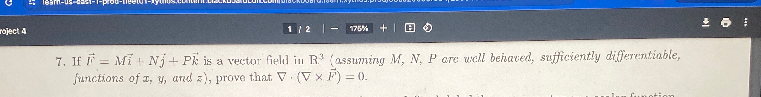 Solved If vec(F)=Mvec(i)+Nvec(j)+Pvec(k) ﻿is a vector field | Chegg.com