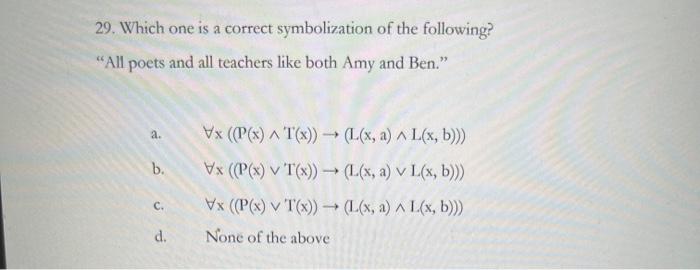 For questions 22-29, consider the following | Chegg.com