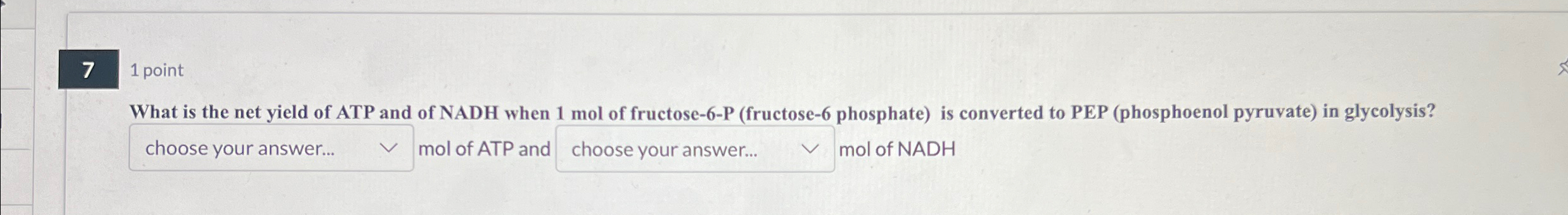 Solved 71 ﻿pointWhat is the net yield of ATP and of NADH | Chegg.com