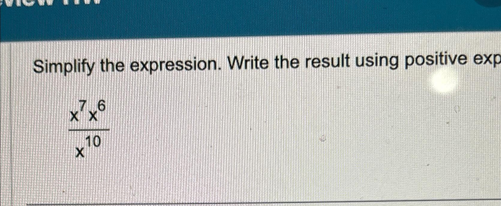 Solved Simplify the expression. Write the result using | Chegg.com