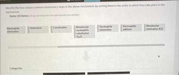 Identify the two unique common elementary steps in | Chegg.com