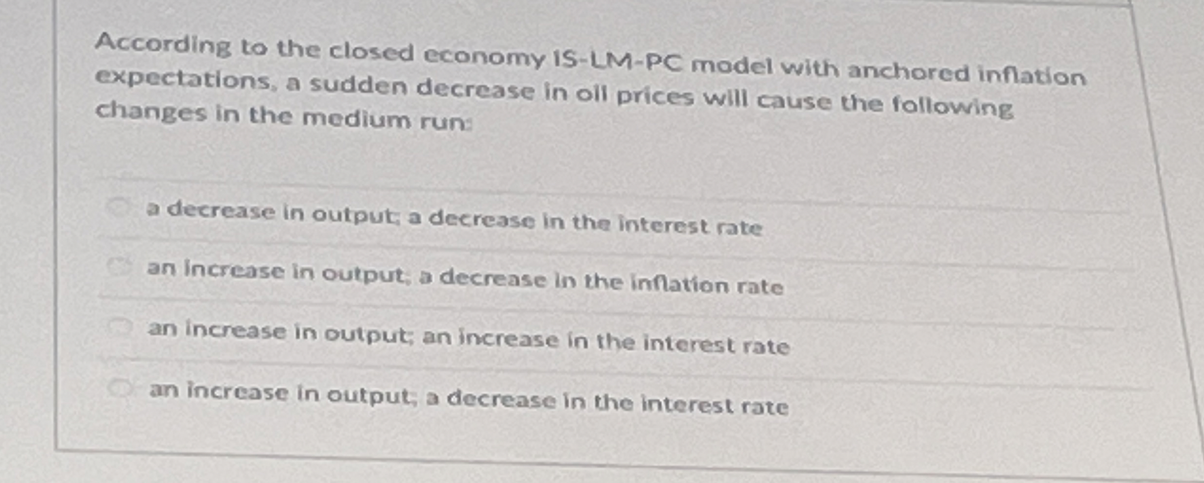 Solved According to the closed economy IS-LM-PC model with | Chegg.com