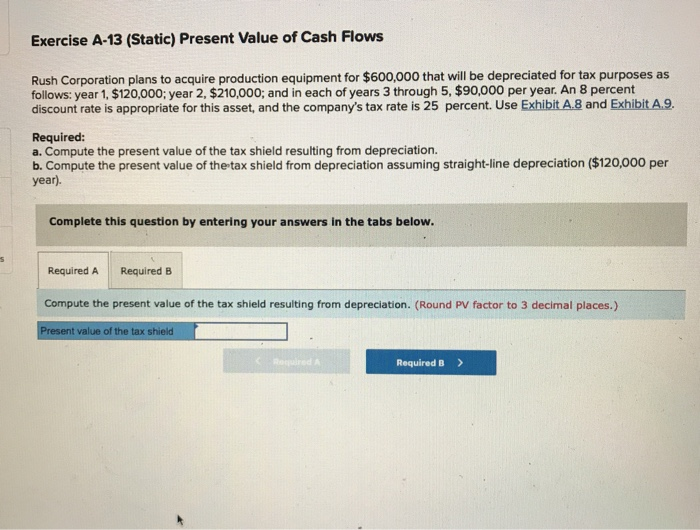 Solved Problem A-19 (Static) Compute Net Present Value | Chegg.com