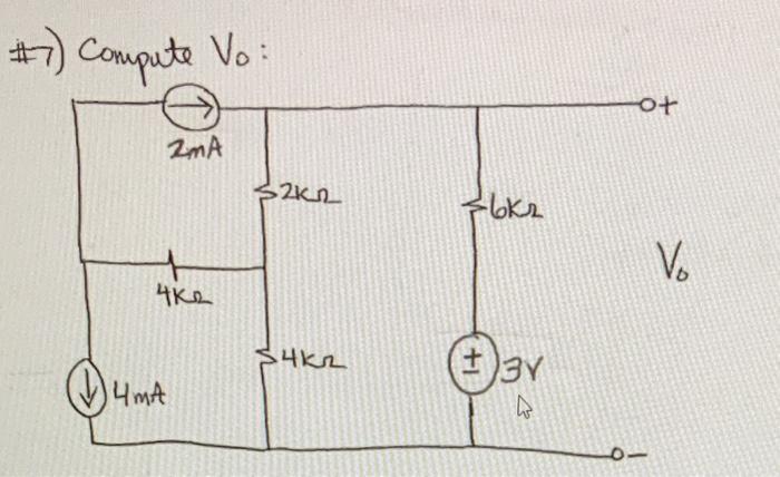 Solved \#) Compute V0 : | Chegg.com