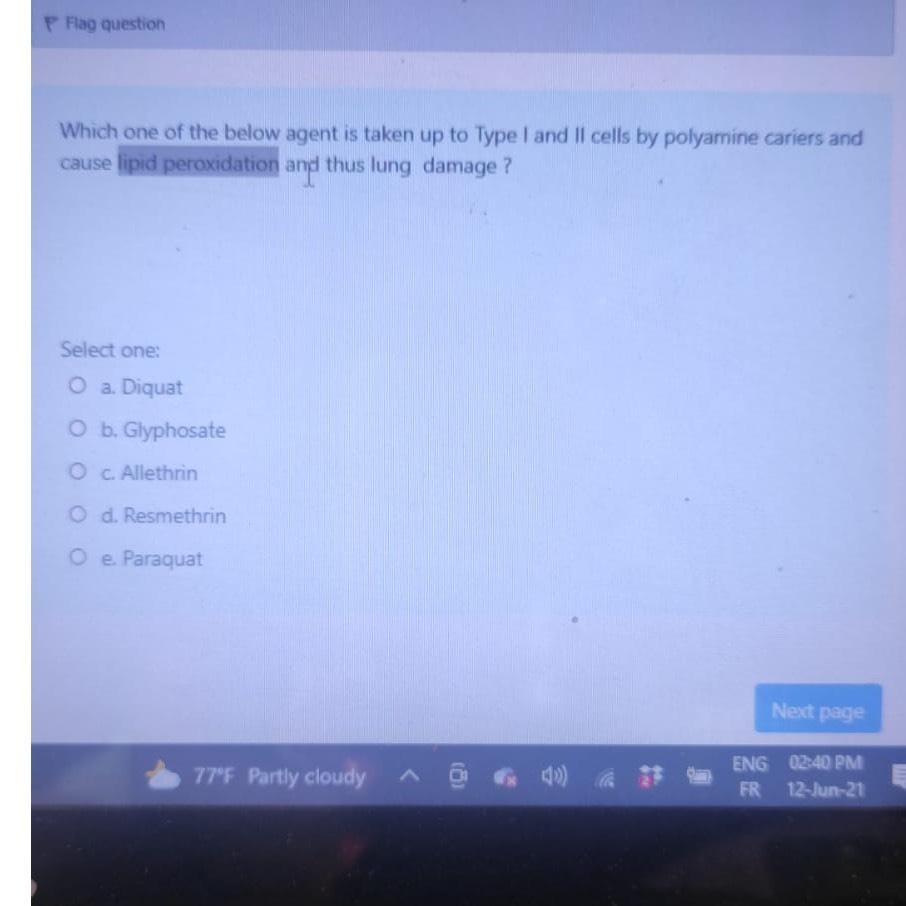 Solved Flag questionWhich one of the below agent is taken up | Chegg.com