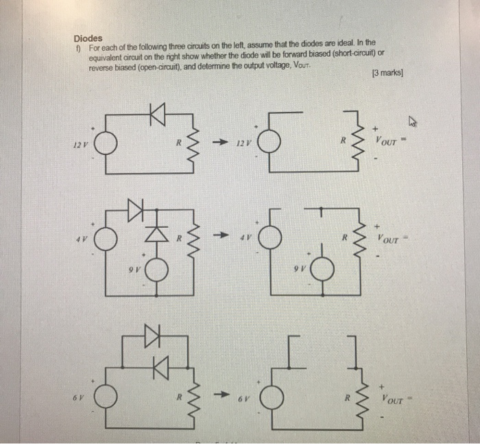 Solved [20 marks] Question 1 Circuits a) Consider the | Chegg.com