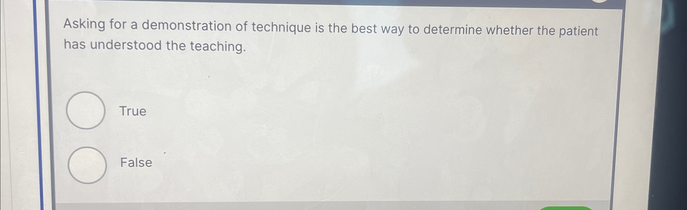 Solved Asking for a demonstration of technique is the best | Chegg.com