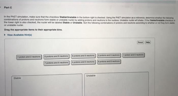 Solved Part B In the PhET simulation, click the green + | Chegg.com