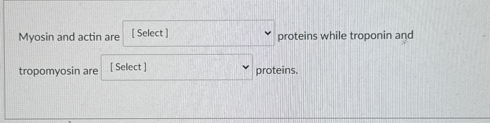 Solved Myosin and actin are ﻿proteins while troponin and | Chegg.com