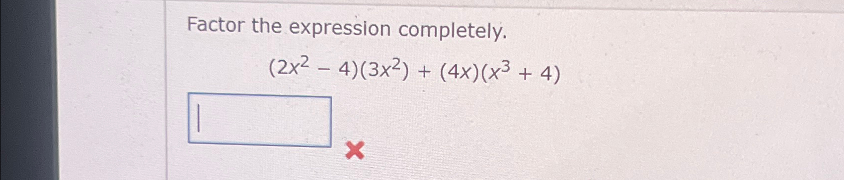 Solved Factor the expression | Chegg.com