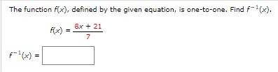 Solved The function f(x), ﻿defined by the given equation, is | Chegg.com