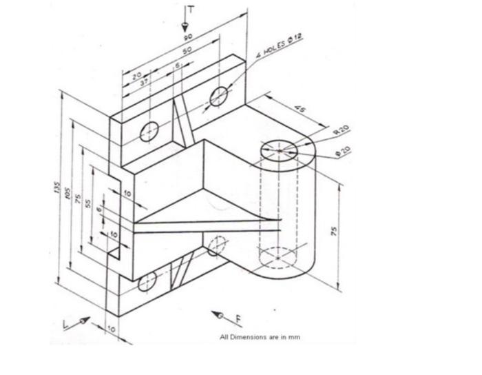 Solved front side and top for these views | Chegg.com