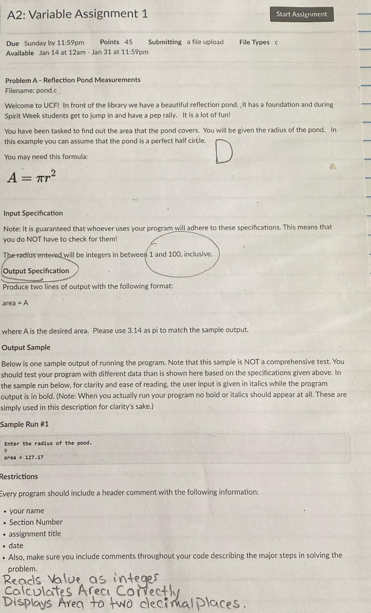 Solved A2: Variable Assignment 1Due Sunday by 11:59pm Points | Chegg.com