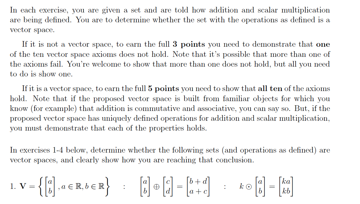 Solved In each exercise, you are given a set and are told | Chegg.com