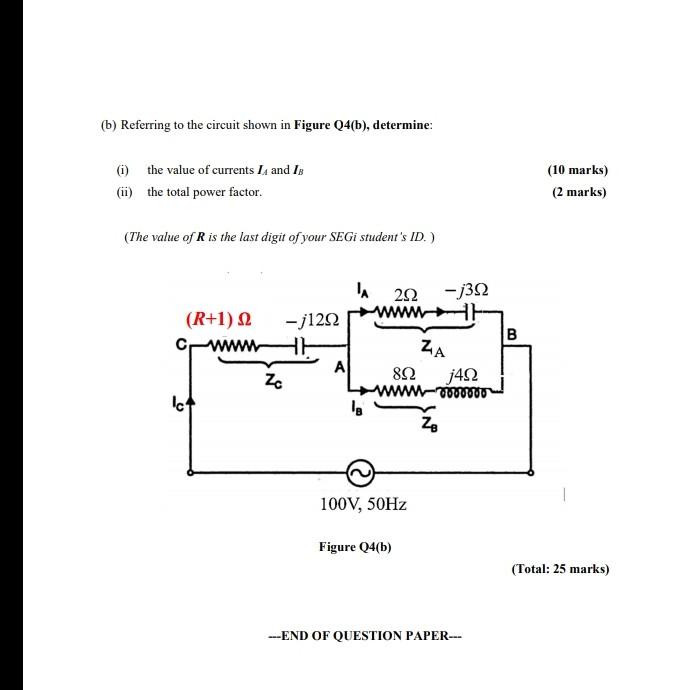 Solved (6) Referring to the circuit shown in Figure Q4(b), | Chegg.com